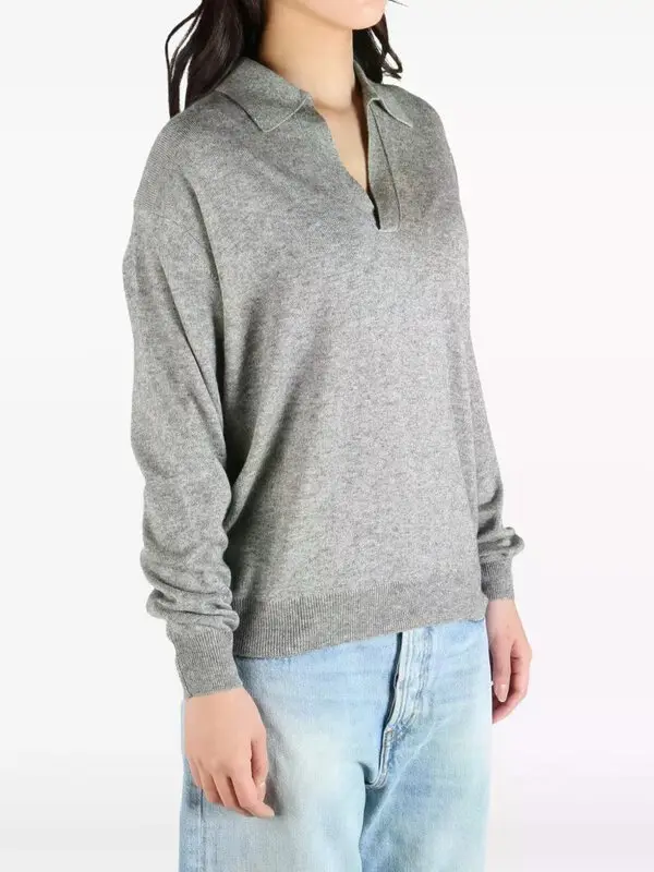 Auralee Fine-knit Polo-collar Sweater