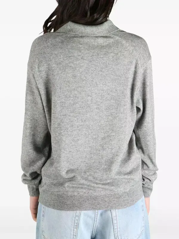 Auralee Fine-knit Polo-collar Sweater