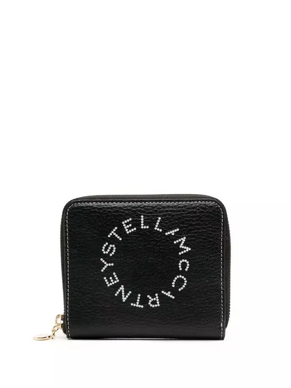 Stella McCartney Logo-print Detail Zipped Wallet - Black
