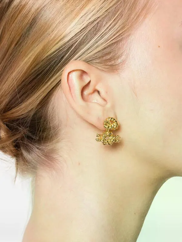 TOTEME Tone Rope Knot Dangle Earrings - Gold