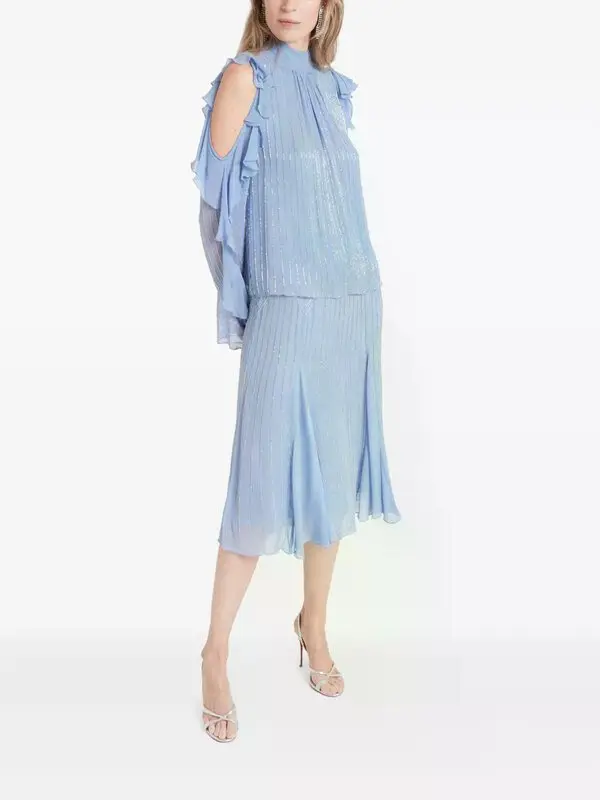 TEMPERLEY LONDON Embellished Ruffle-sleeve Blouse
