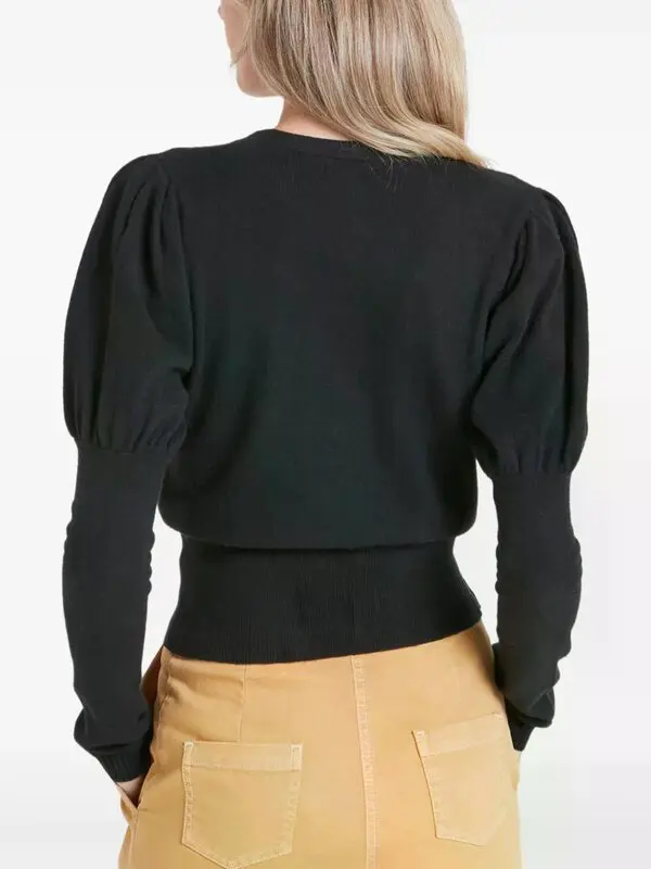 TEMPERLEY LONDON Puff-sleeve V-neck Cardigan