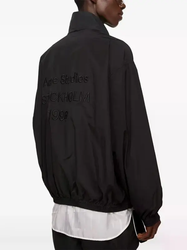 Acne Studios Logo Embroidered High Neck Zip Jacket