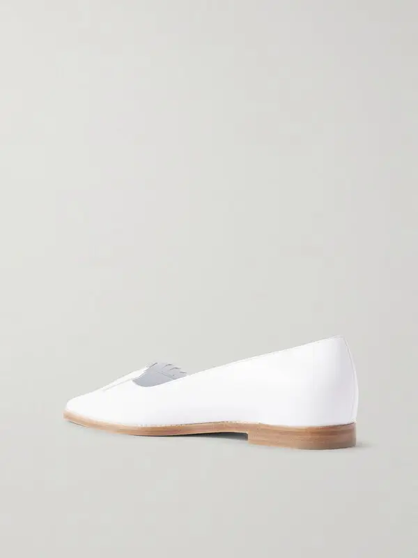 Manolo Blahnik Pausaniasflat Leather Loafers With Fringe
