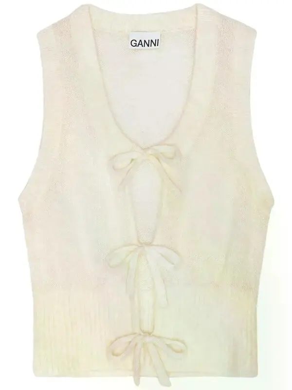 GANNI Tied Vest - Neutrals