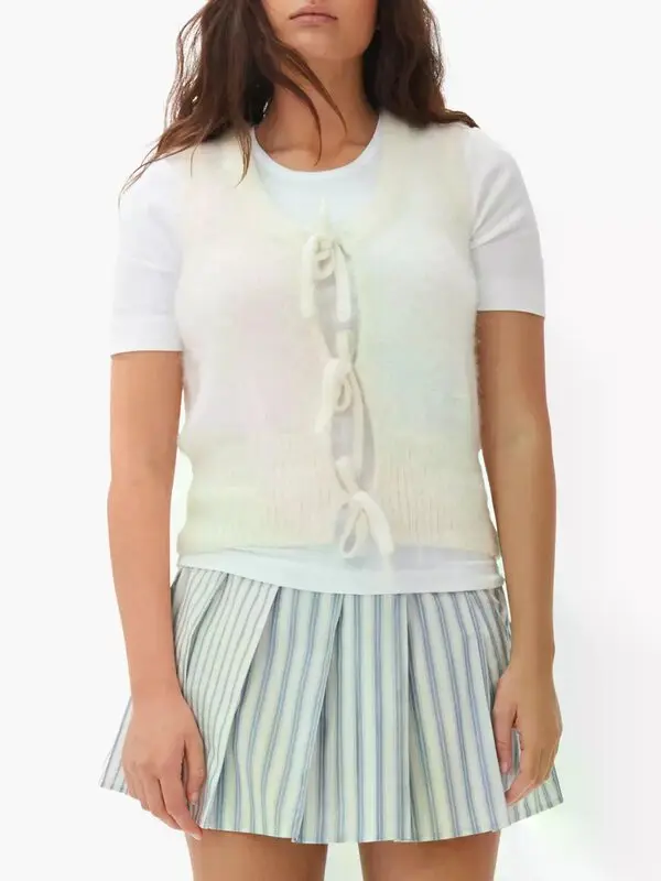 GANNI Tie Front Vest