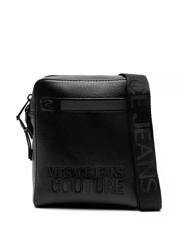 Versace Logo-lettering Crossbody Bag - Black