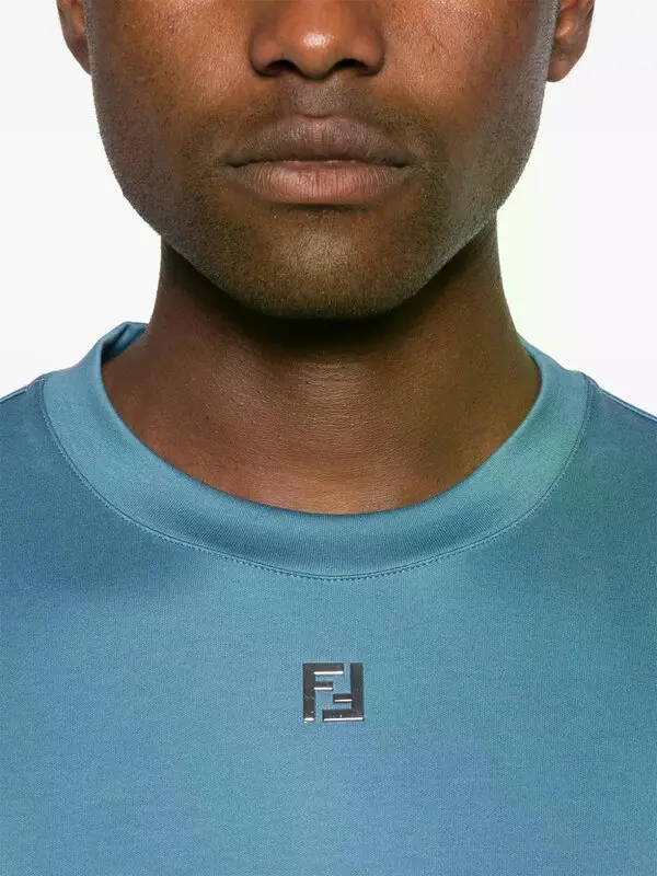 Fendi Ff Logo-plaque Cotton T-shirt