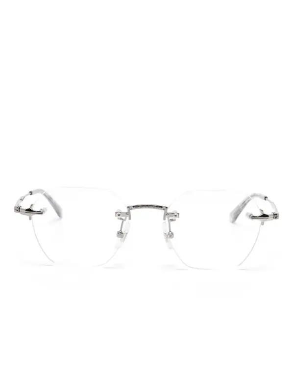 Montblanc Round Frame Eyeglasses - Silver