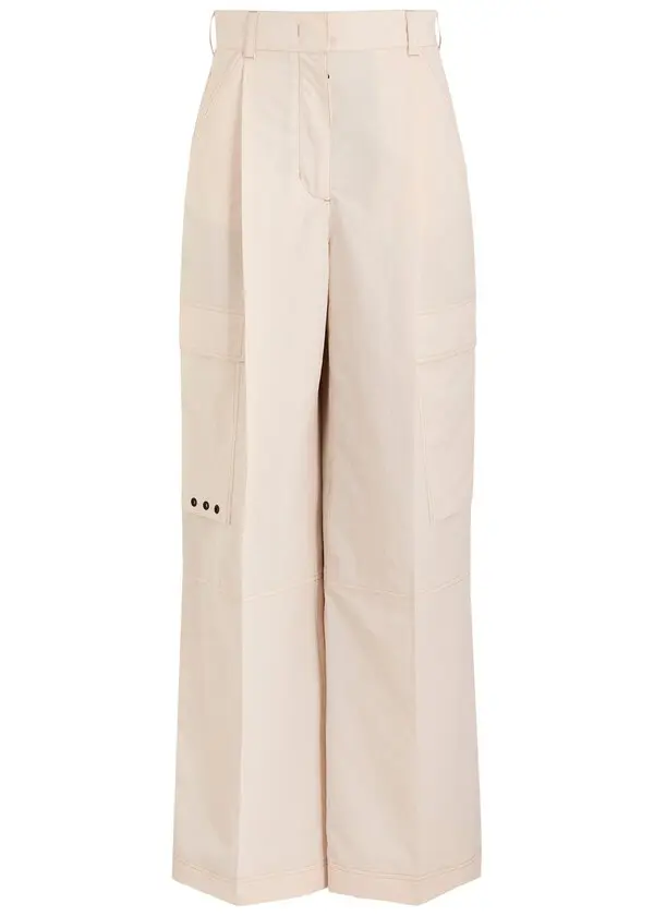 Moncler Shell Cargo Trousers - Ivory