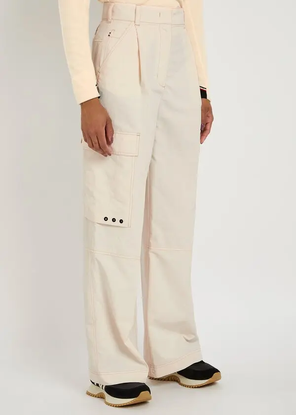 Moncler Shell Cargo Trousers - Ivory