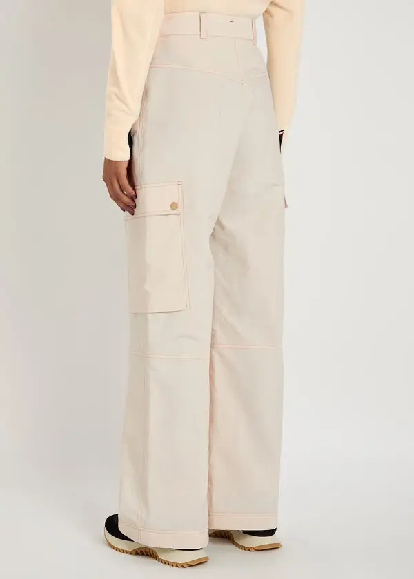 Moncler Shell Cargo Trousers - Ivory