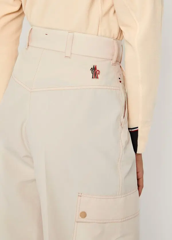 Moncler Shell Cargo Trousers - Ivory