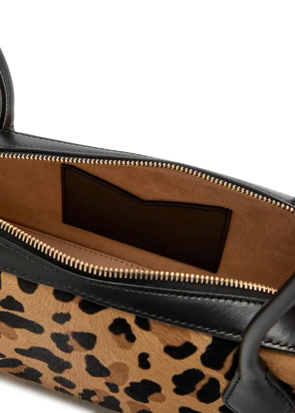 Alaïa Le Teckel Medium Leather Shoulder Bag - Leopard