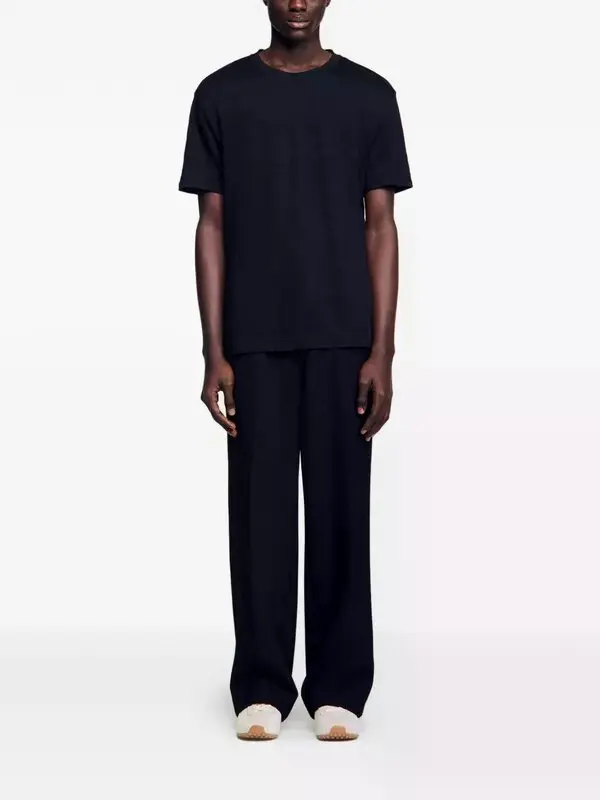 Sandro Certified Linen Mock Neck T-shirt