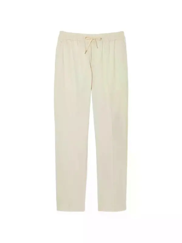 Sandro Elasticated Drawstring Straight-leg Trousers - Neutrals