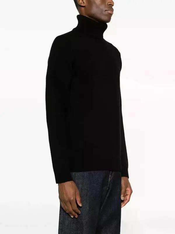 Sandro Wool And Cashmere Blend Turtleneck Sweater - Black