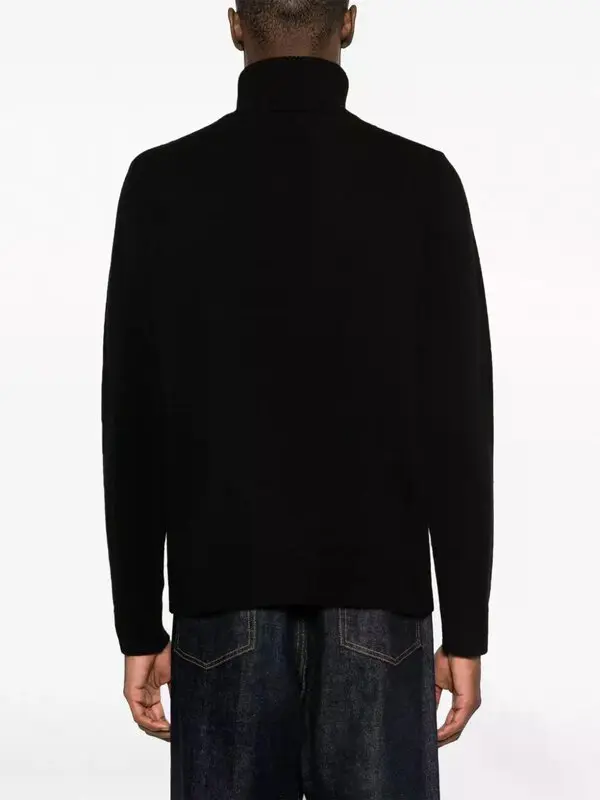 Sandro Wool And Cashmere Blend Turtleneck Sweater - Black