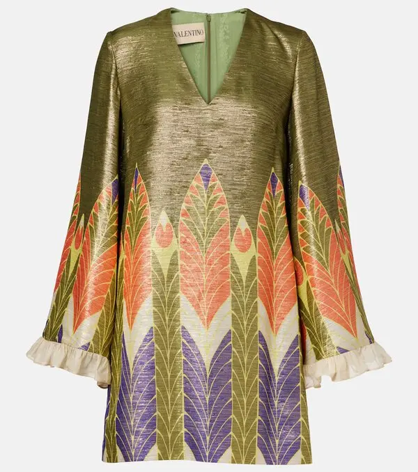 Valentino Garavani Printed Silk-blend Minidress - Multicoloured
