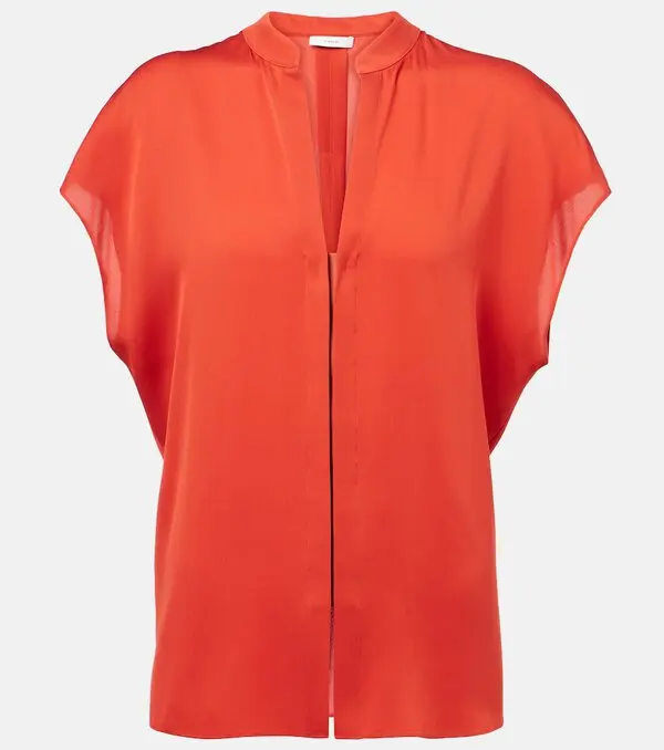 Vince Silk Blend Blouse