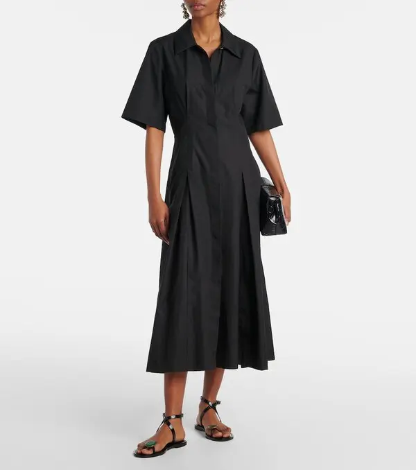 Vince Cotton Midi Shirt Dress