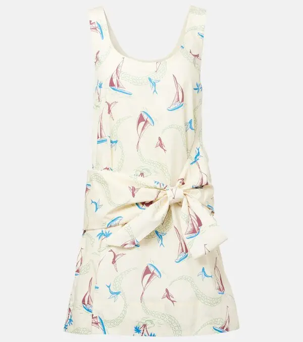 Rabanne Printed Cotton Mini Dress - Multicoloured