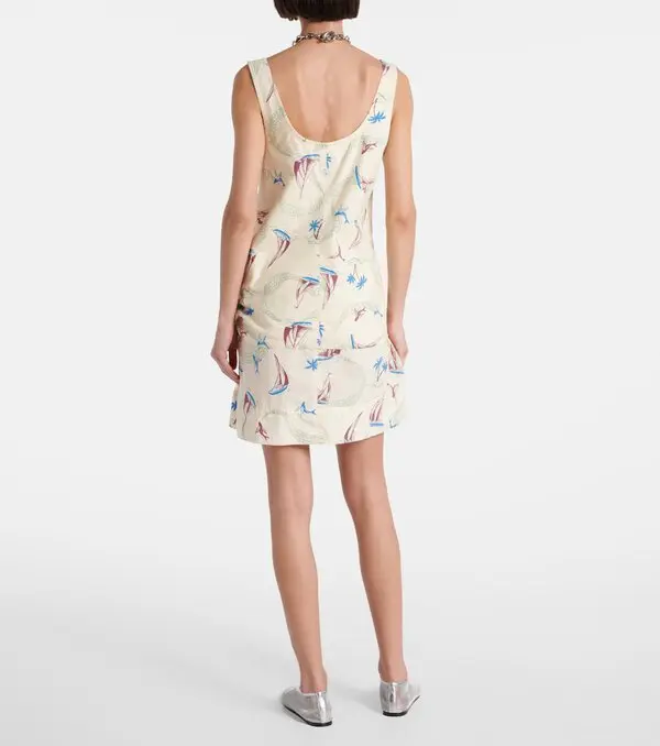 Rabanne Printed Cotton Mini Dress