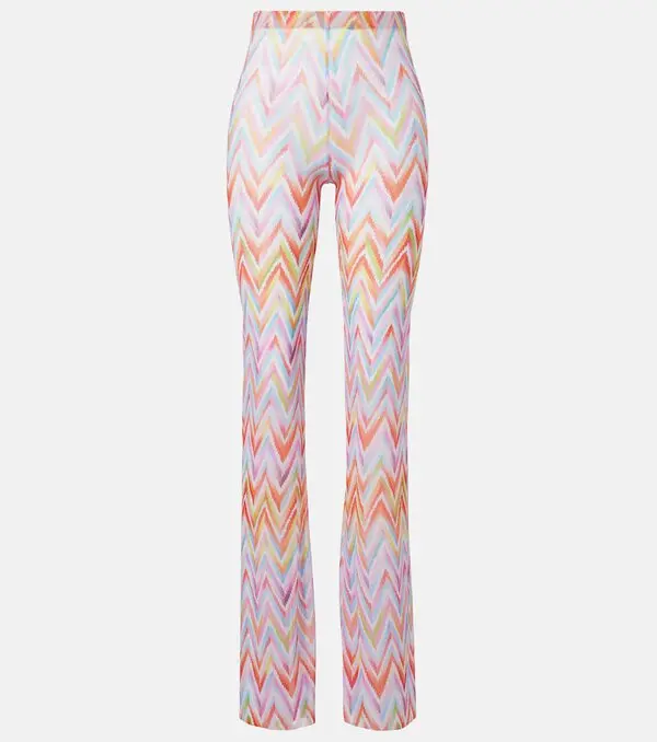 Missoni Zigzag Printed Tulle Straight Leg Trousers
