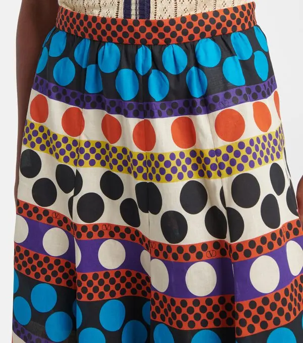 Valentino Garavani Printed Cotton Midi Skirt