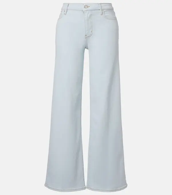 FRAME Le Slim Palazzo Wide-leg Jeans In Feather