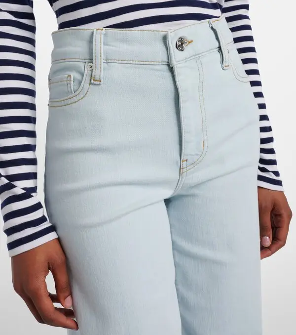 FRAME Le Slim Palazzo Wide-leg Jeans In Feather