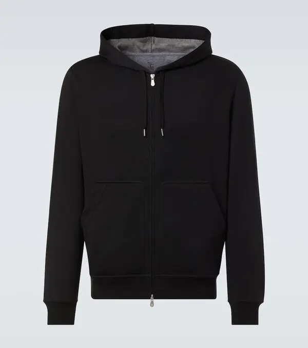 Brunello Cucinelli Cotton-blend Hoodie - Black