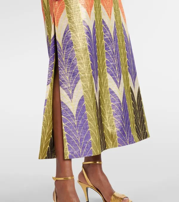 Valentino Garavani Voyage Imaginaire Lame Maxi Dress