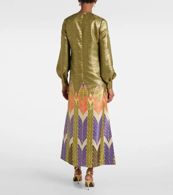 Valentino Garavani Voyage Imaginaire Lame Maxi Dress