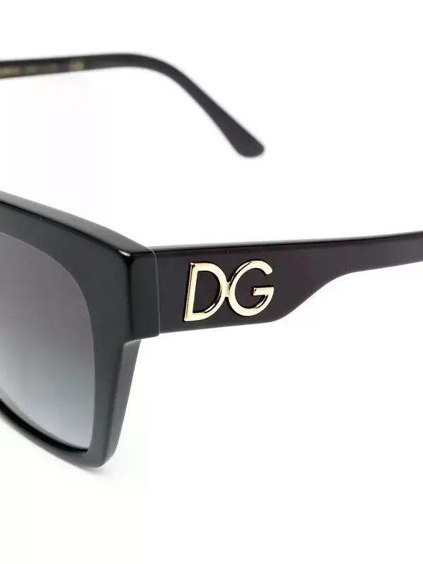 Dolce & Gabbana Square Frame Sunglasses With Gold-tone Logo