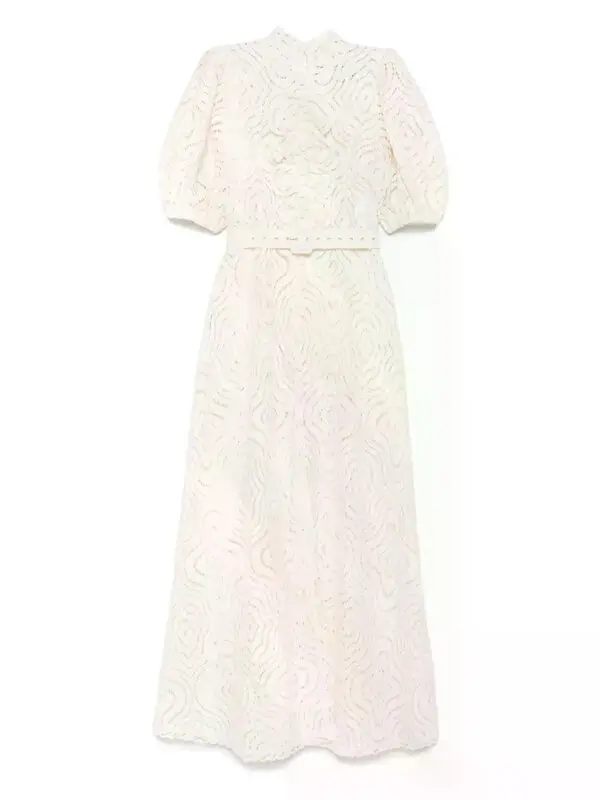 MOOS STUDIO Puff Majesty Maxi Dress - Neutrals