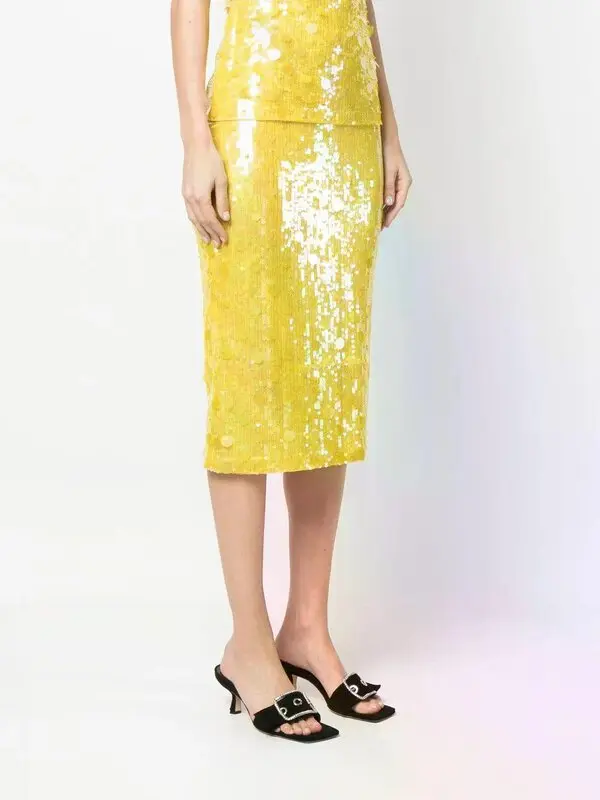 P.a.r.o.s.h Sequin Embellished Midi Skirt