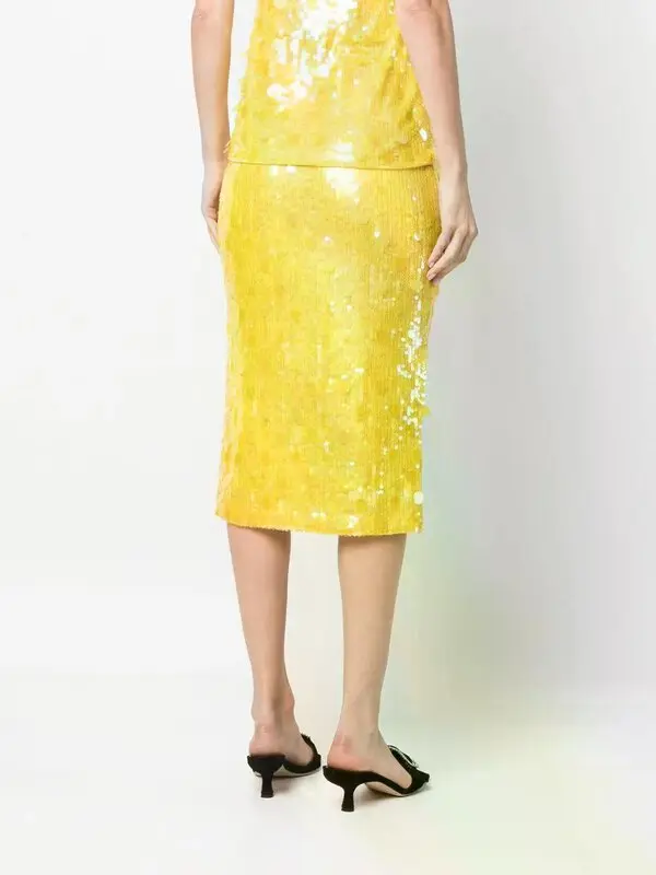 P.a.r.o.s.h Sequin Embellished Midi Skirt