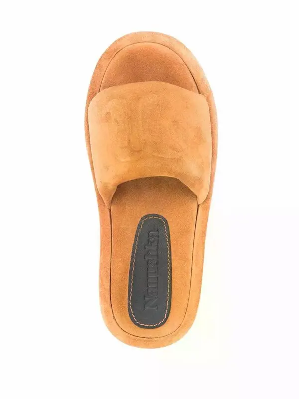 Nanushka Logo-embossed Suede Sandals