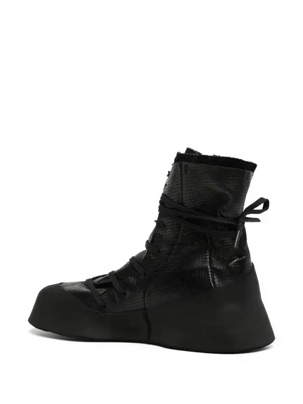 LEON EMANUEL BLANCK High-top Lace-up Sneakers With Vibram® Sole - Black