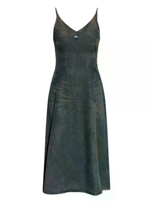 DIESEL® V-neck Midi Dress - Blue
