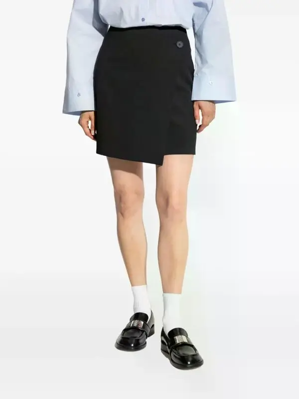 BY MALENE BIRGER Asymmetric Buttoned Mini Skirt