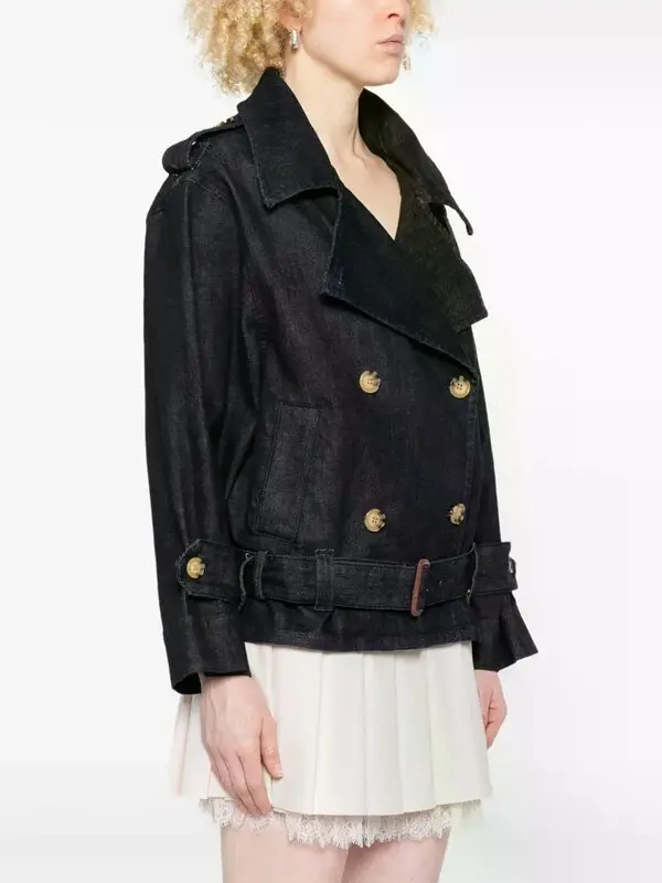 SELF-PORTRAIT Double-breasted Denim Jacket