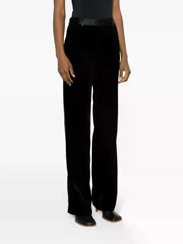 Palm Angels Velvet Tailored Trousers - Black
