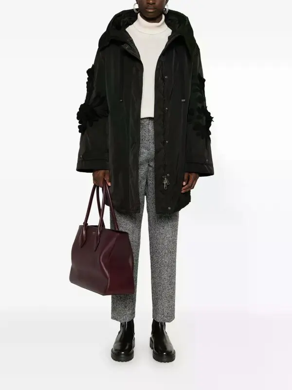 Ermanno Scervino Floral Appliqué Puffer Jacket