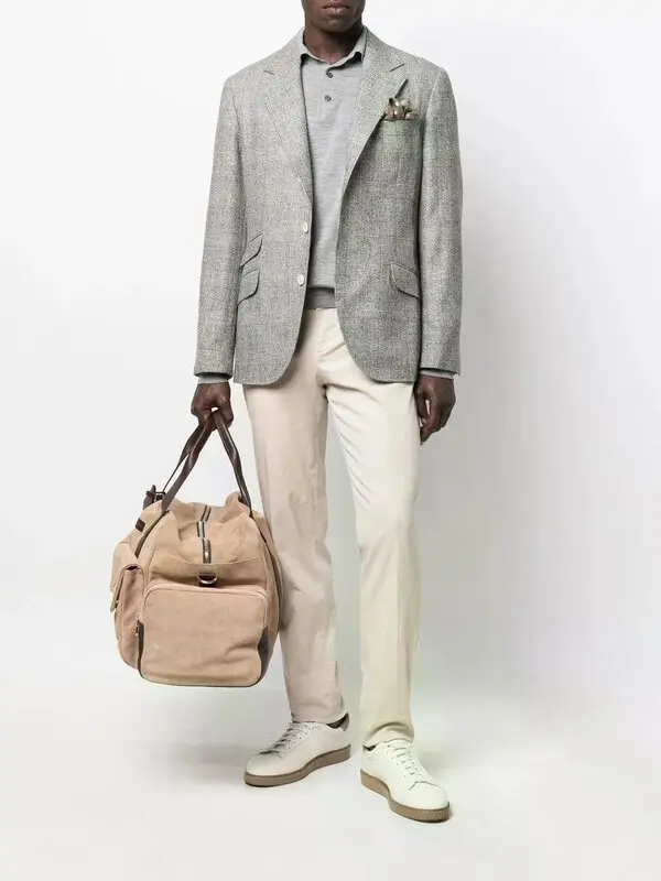 Brunello Cucinelli Knitted Polo Shirt - Grey