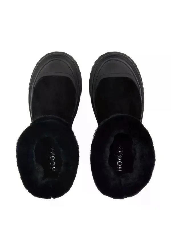 Hogan Faux-fur Lined Suede Boots
