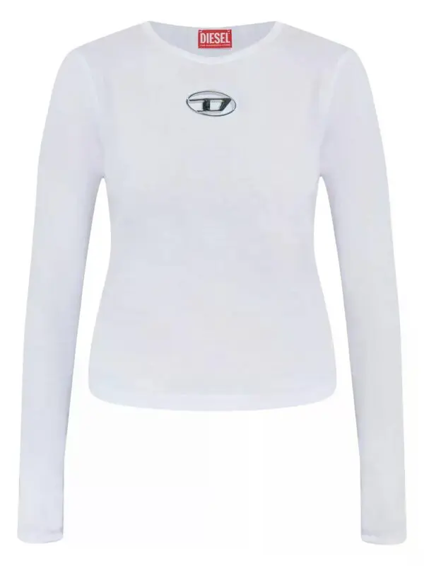 DIESEL® Long-sleeve Logo T-shirt - White