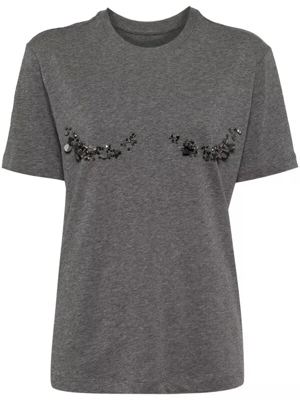 JNBY Crystal-embellished T-shirt - Grey