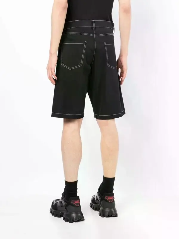 MISBHV Contrast Stitch Straight-leg Shorts